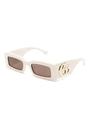 Gucci Neutral Gene Gg Rectangle Sunglasses