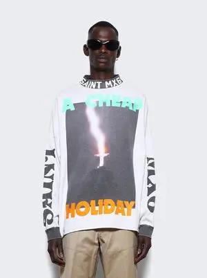 Saint Michael Long Sleeved Cheap Holiday Tee - White | Editorialist