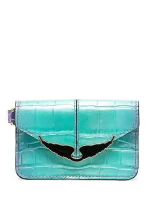 Zadig&Voltaire Borderline Logo-plaque Leather Wallet - Blue
