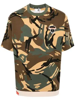 AAPE BY *A BATHING APE Camouflage-print Cotton T-shirt