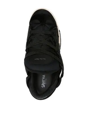 SANTHA Panelled Sneakers - Black