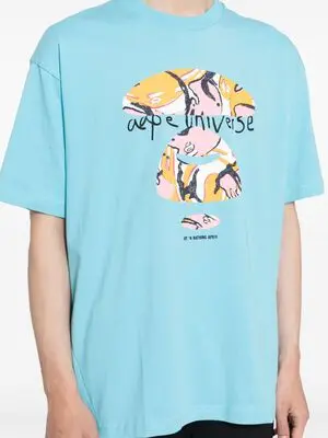AAPE BY *A BATHING APE Theme Graphic-print Cotton T-shirt