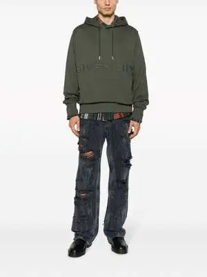 Givenchy 4g-embroidered Cotton Hoodie