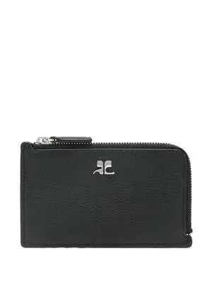 COURREGES Logo-plaque Cardholder - Black