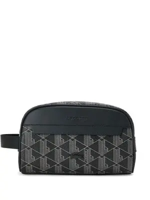Lacoste Monogram-pattern Wash Bag - Black
