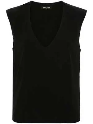 STYLAND Sleeveless Crepe Blouse