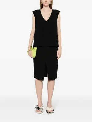 STYLAND Sleeveless Crepe Blouse