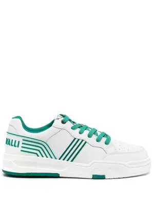 Just Cavalli Panelled Design Leather Sneakers