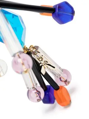 Patrizia Pepe Techno Pop Fly Charm Clip-on Earrings
