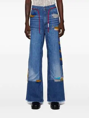 Marni Logo-patch Cotton Jeans