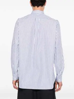 Comme Des Garçons Striped Cotton Shirt - Blue