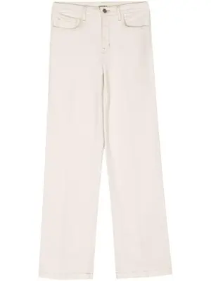 L'Agence Scottie Wide-leg Jeans - White