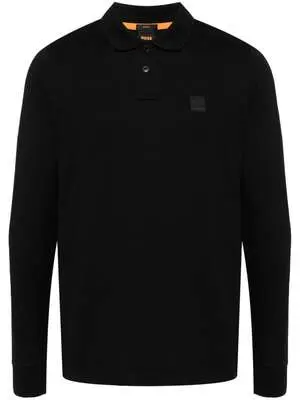 BOSS Logo-appliqué Long-sleeved Polo Shirt