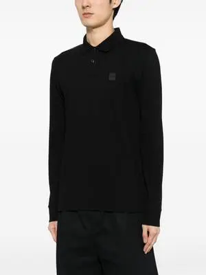 BOSS Logo-appliqué Long-sleeved Polo Shirt