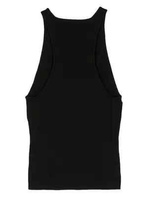 Simkhai Reza Ribbed Tank Top - Black