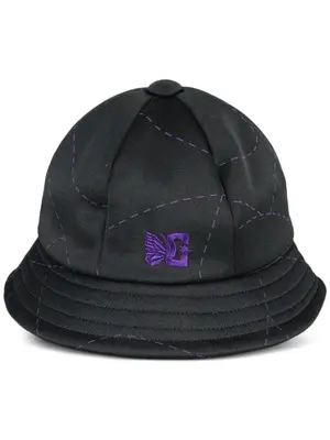 Needles Bermuda Embroidered-logo Bucket Hat - Black