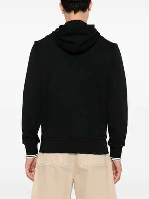 Fred Perry Embroidered-logo Zip-up Jacket - Black