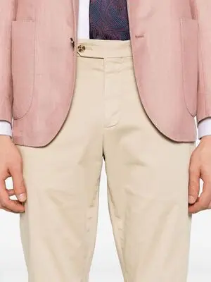 LARDINI Paris Slim-leg Chino Trousers - Neutrals