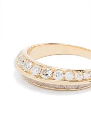 Lizzie Mandler Diamond Crescent Ring - Gold