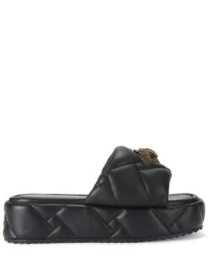 Kurt Geiger Kensington Puff Leather Flatform Sandals