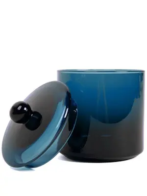 XLBOOM Medium Mika Glass Container - Blue