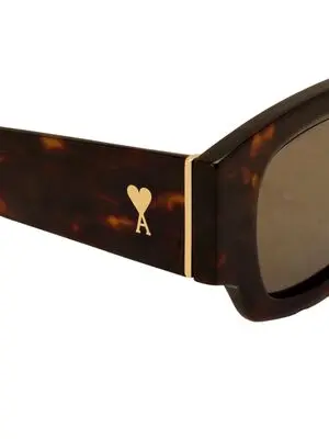AMI Paris 75001 Tortoiseshell-effect Sunglasses - Brown