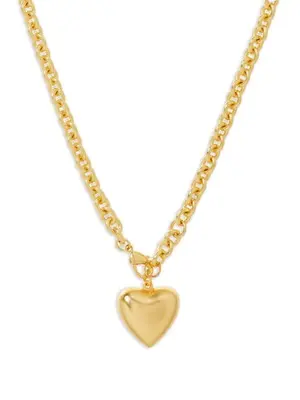 ROXANNE ASSOULIN Little Puffy Heart Necklace - Gold