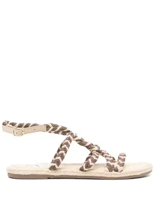 Manebí Braided-straps Espadrilles - Brown