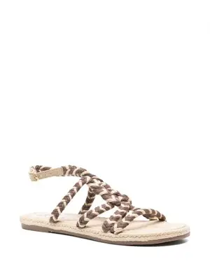 Manebí Braided-straps Espadrilles - Brown