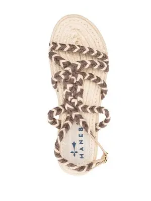 Manebí Braided-straps Espadrilles - Brown