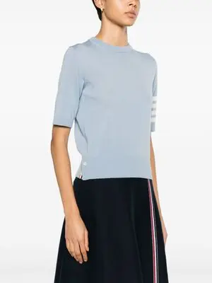 Thom Browne Merino Wool Jersey Stitch 4-bar T-shirt - Blue