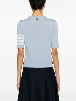 Thom Browne Merino Wool Jersey Stitch 4-bar T-shirt - Blue