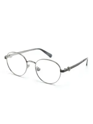 Moncler Logo-plaque Oval-frame Glasses