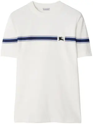 Burberry Striped-detail Cotton T-shirt