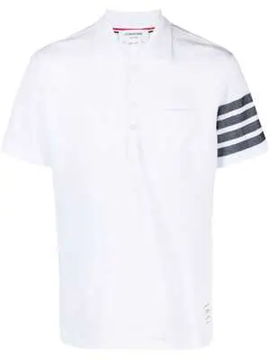 Thom Browne 4-bar Cotton Polo Shirt