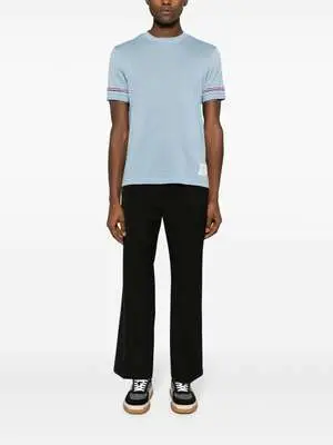 Thom Browne Rwb-stripe Cotton T-shirt - Blue