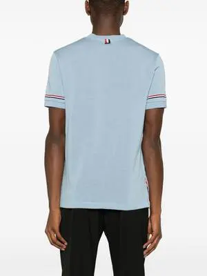 Thom Browne Rwb-stripe Cotton T-shirt - Blue