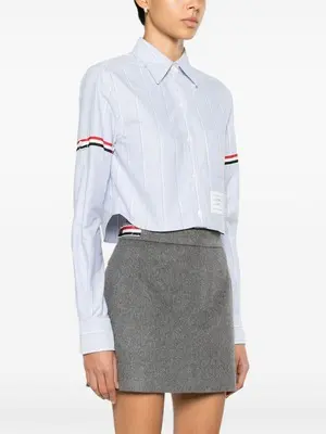 Thom Browne Pinstripe Cotton Shirt - Blue