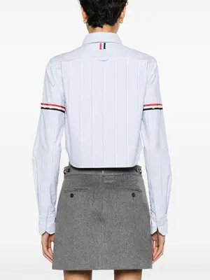 Thom Browne Pinstripe Cotton Shirt - Blue