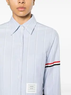 Thom Browne Pinstripe Cotton Shirt - Blue