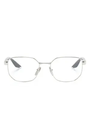 Prada Geometric Frame Eyeglasses - Silver