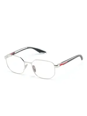 Prada Geometric Frame Eyeglasses - Silver