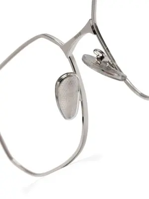 Prada Geometric Frame Eyeglasses - Silver