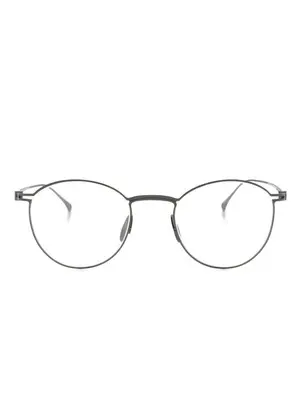 Giorgio Armani Panto Round-frame Glasses - Grey