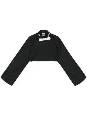 Noir Kei Ninomiya Bow-tie Cropped Shirt