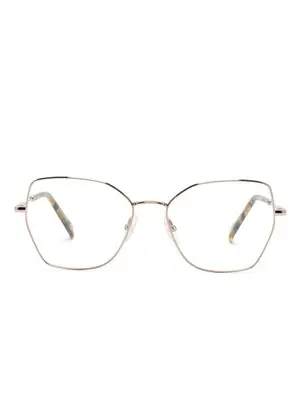 ETNIA BARCELONA Villa Gregoriana Geometric-frame Eyeglasses - Brown