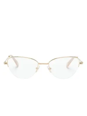 SWAROVSKI Crystal-embellished Half-rim Cat Eye Glasses