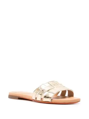 Santoni Open-toe Flat Slides