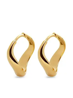 Monica Vinader Swirl Hoop Earrings - Gold