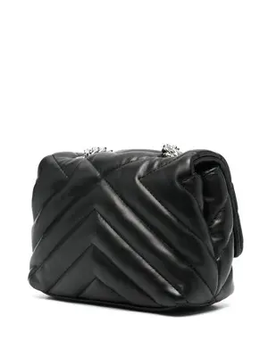 Armani Exchange Chevron-quilted Mini Bag - Black